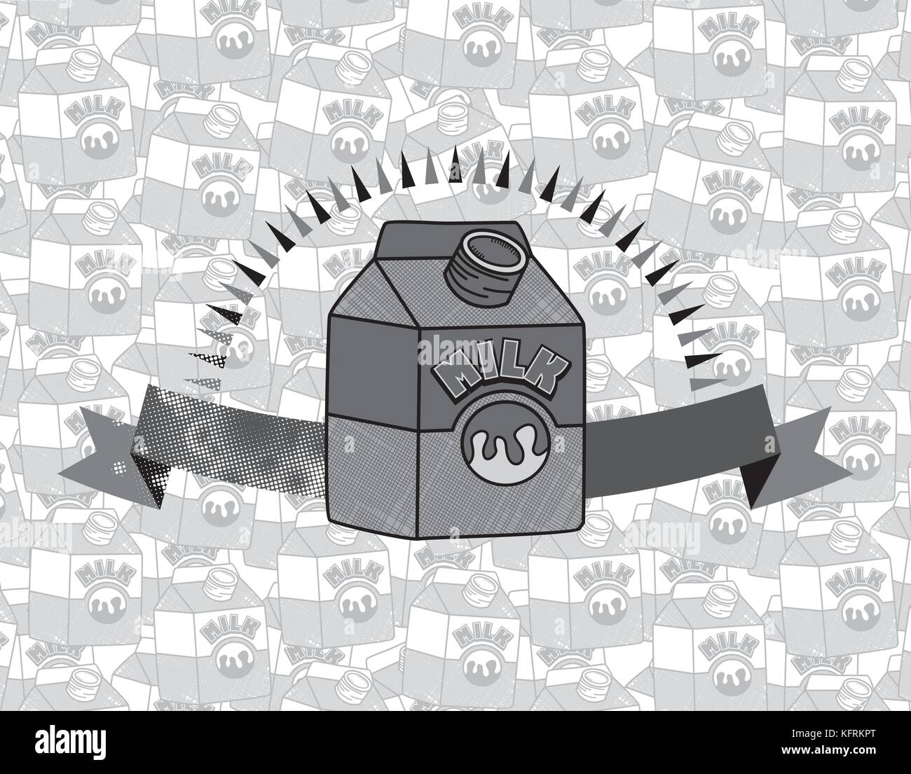 milk drink theme vector graphic art design illustration Stock Vector ...