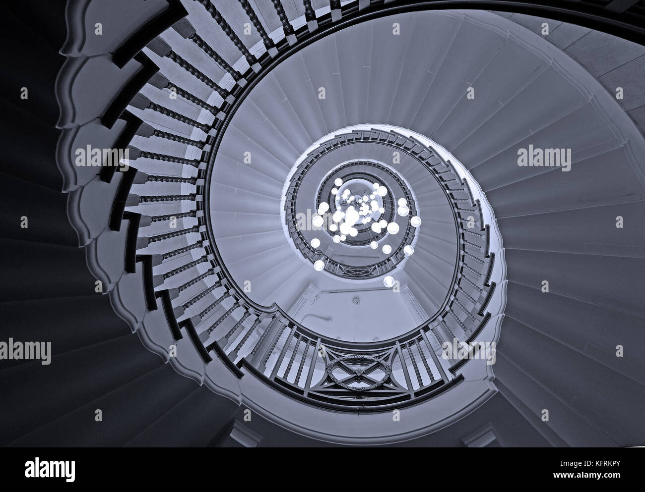 Cecil Brewer Spiral Staircase with Bocci lights at Heal's Furniture ...