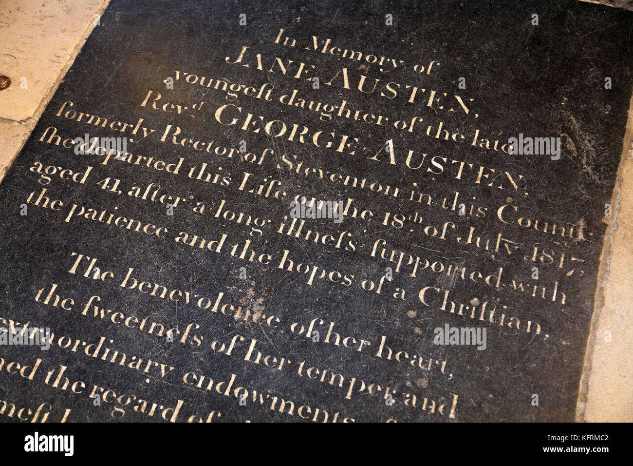 Jane austen grave winchester cathedral hi-res stock photography and ...