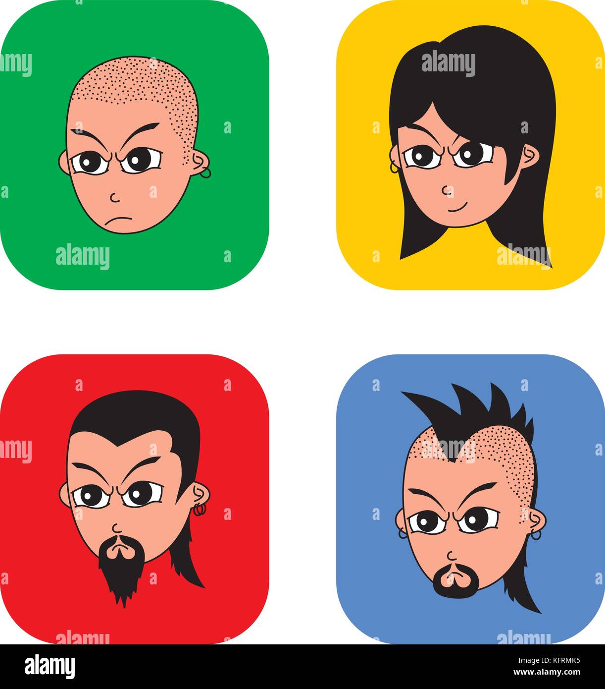 cartoon character avatar vector graphic art illustration Stock Vector ...