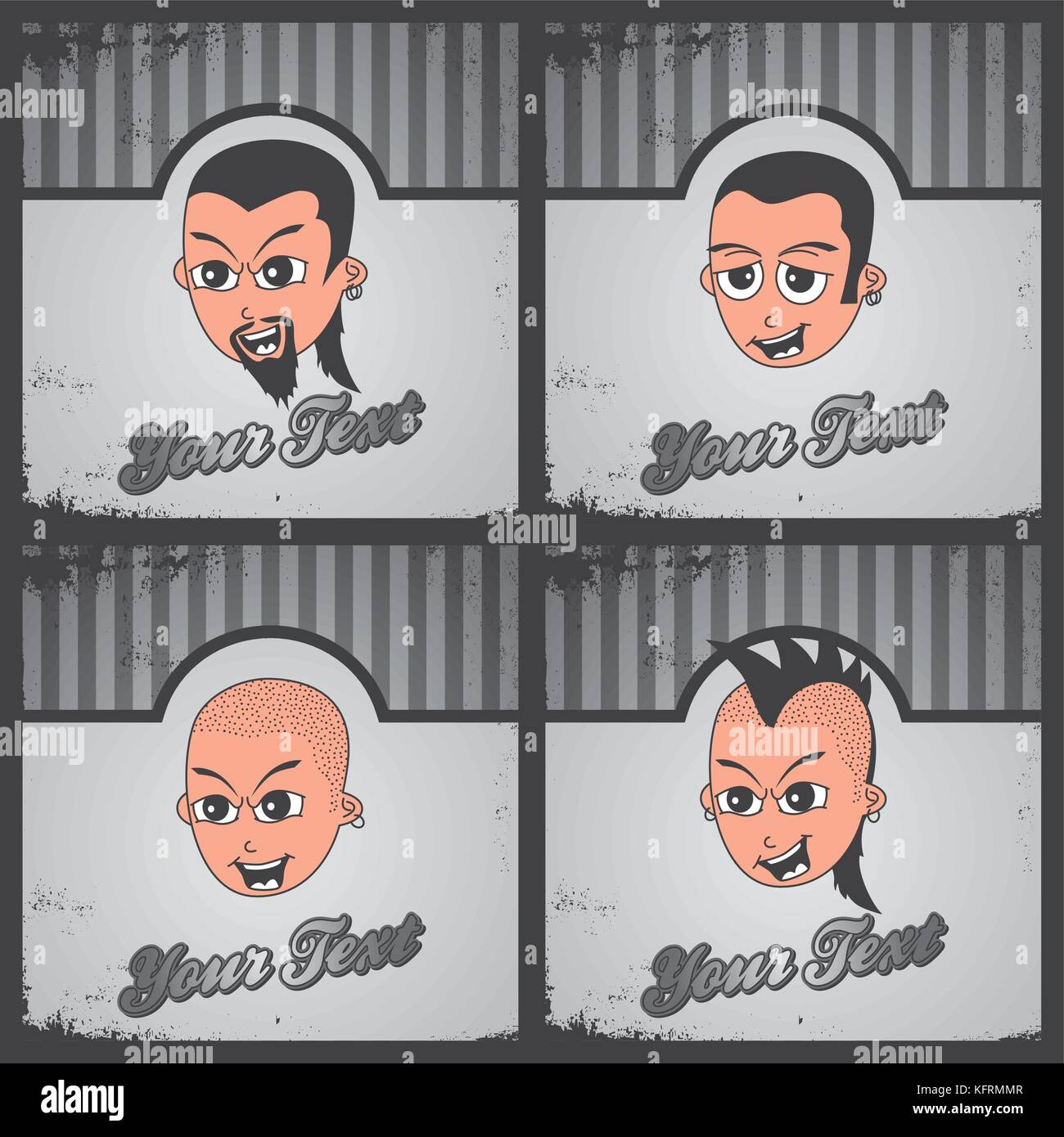 cartoon character avatar vector graphic art illustration Stock Vector ...