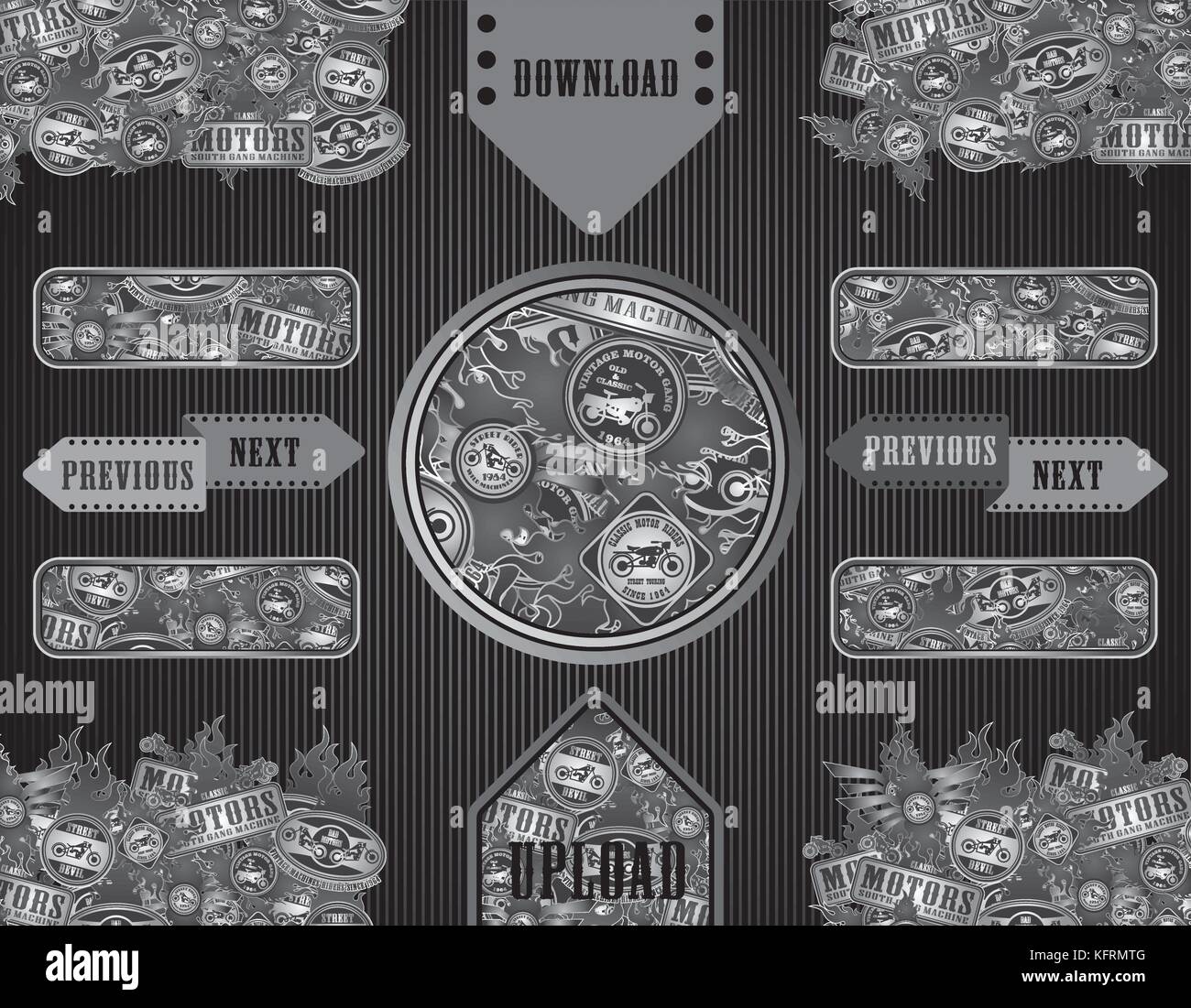 editable motorcycle art theme vector graphic art design illustration ...