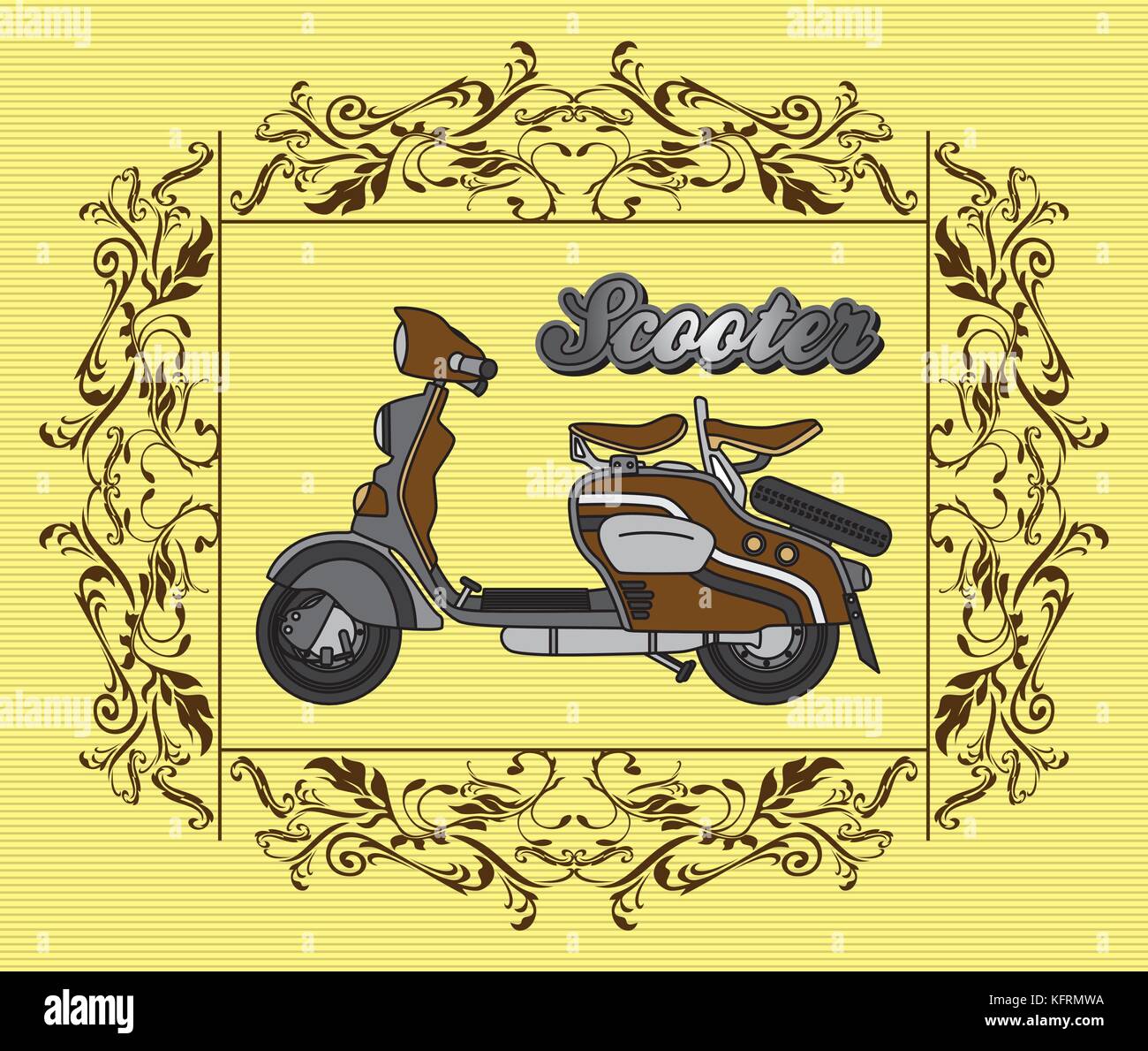 editable motorcycle art theme vector graphic art design illustration ...