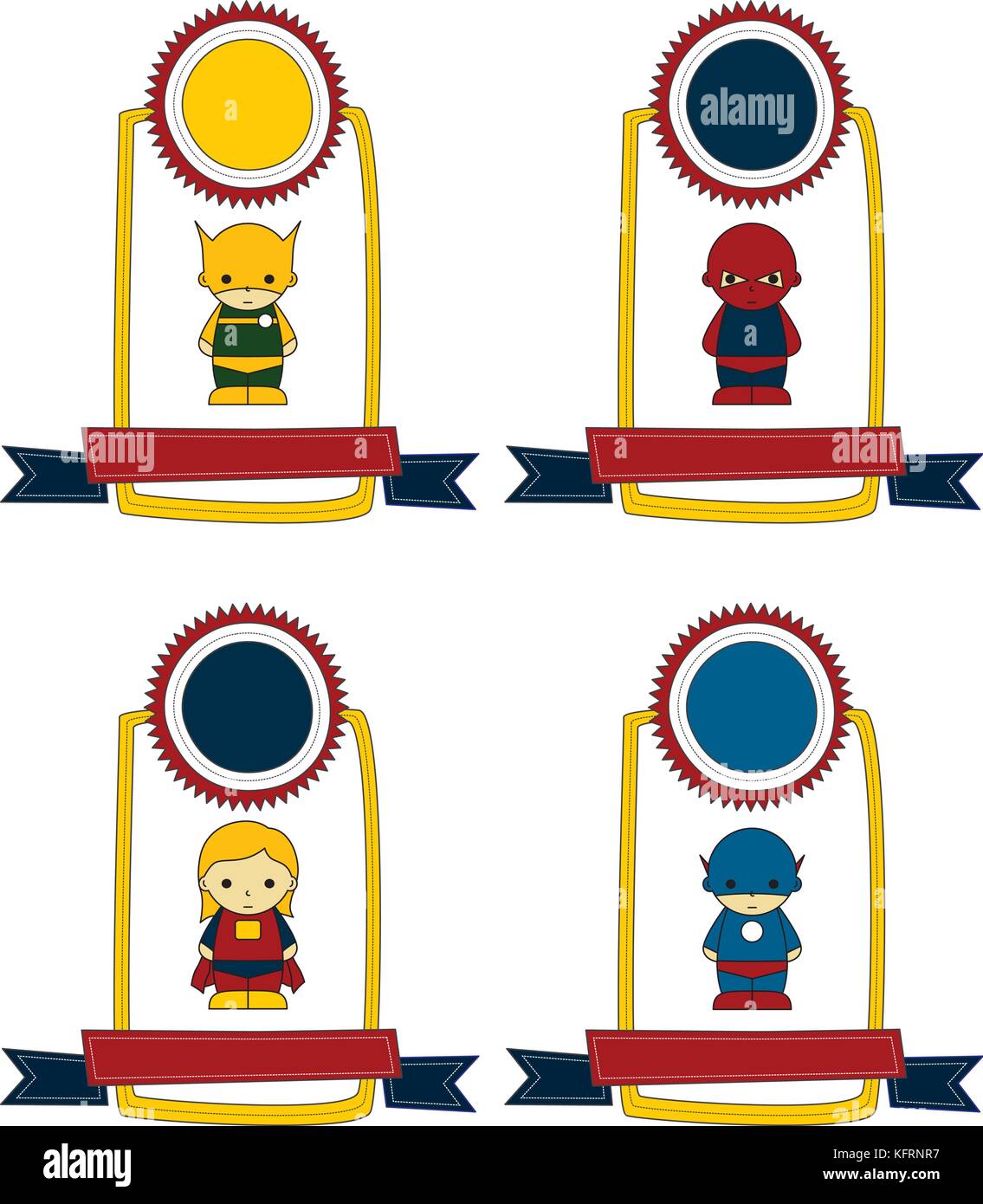 editable little hero cartoon vector graphic art design illustration ...