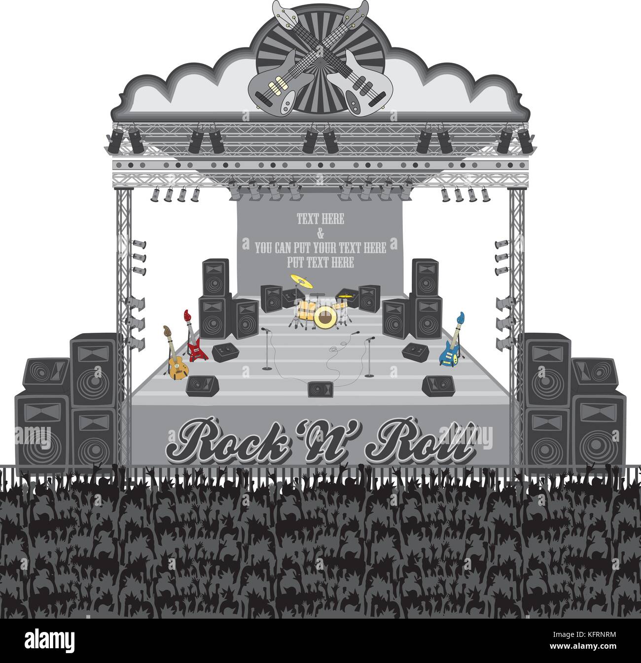 editable music theme vector graphic art design illustration Stock ...