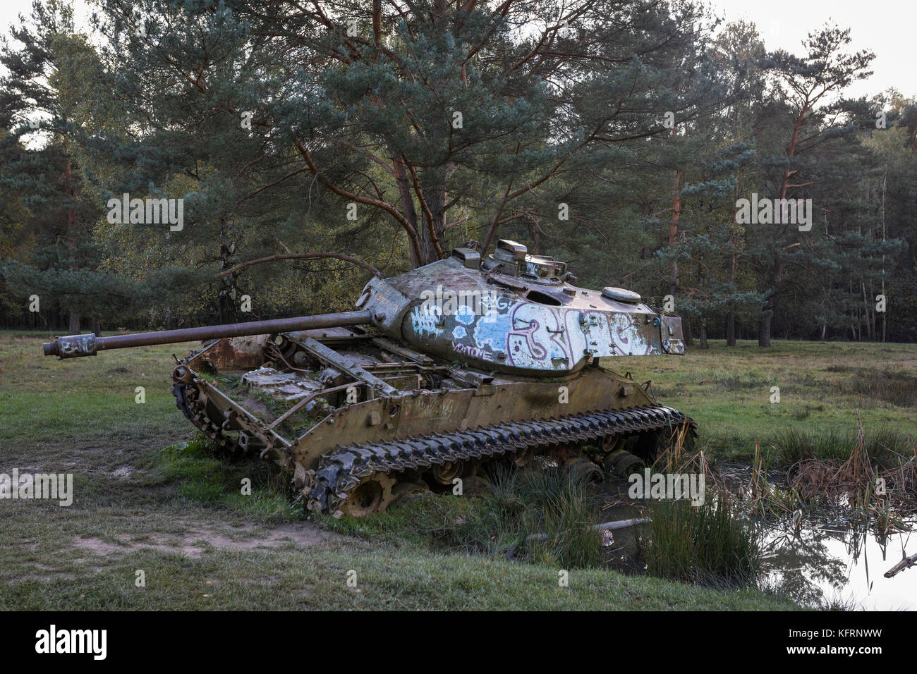 Dumped historical M47 Patton tank left behind in forest in Germany ...