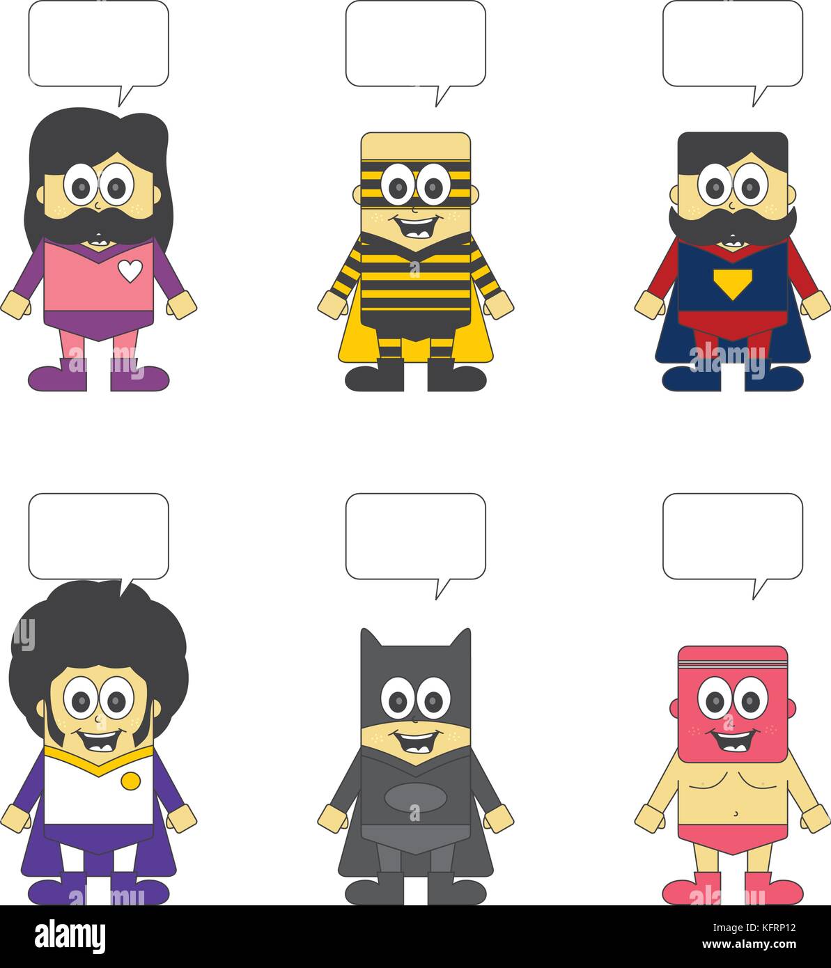 editable little hero cartoon vector graphic art design illustration ...