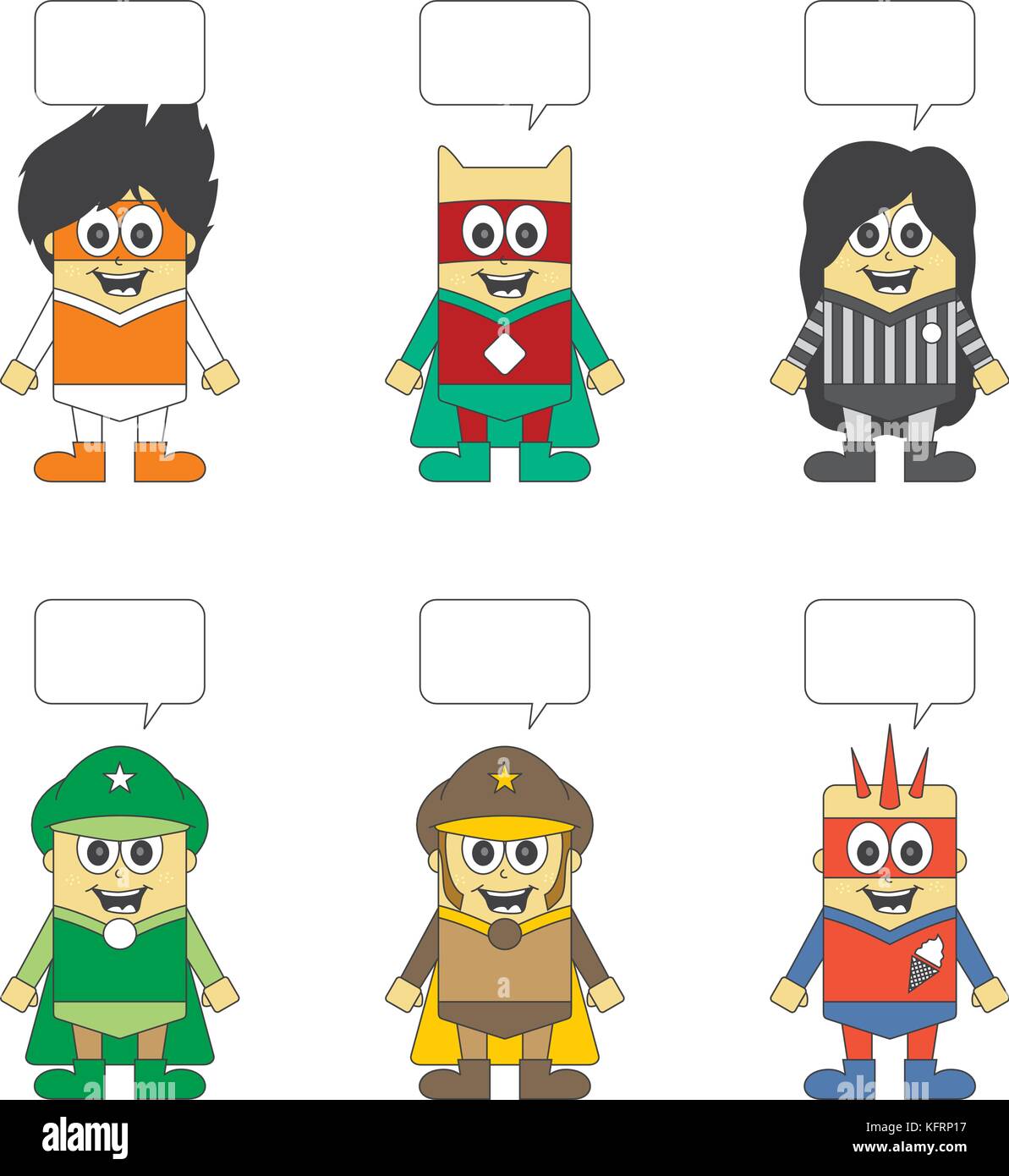 editable little hero cartoon vector graphic art design illustration ...