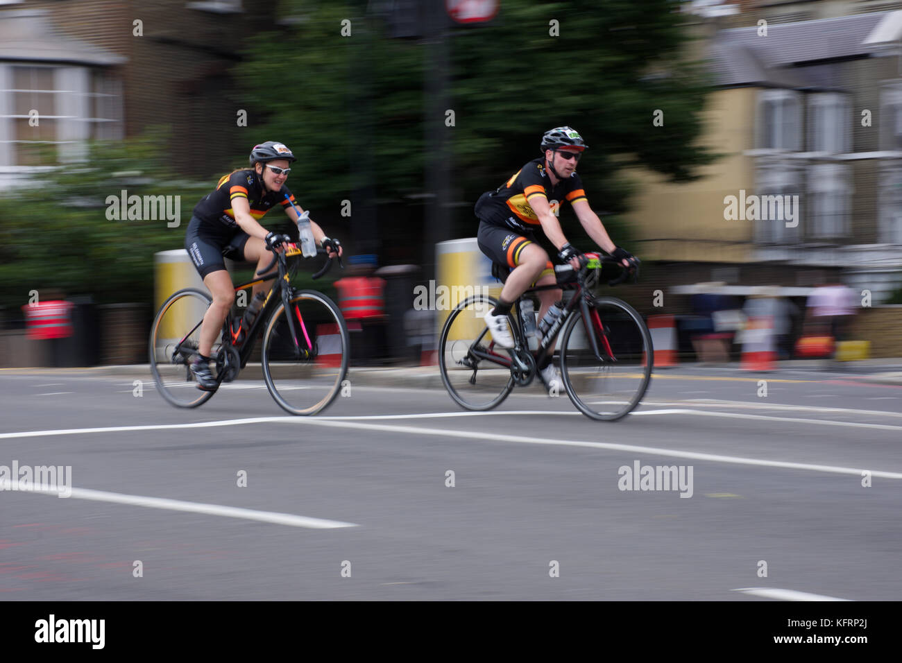 Two man with bikes hi-res stock photography and images - Alamy