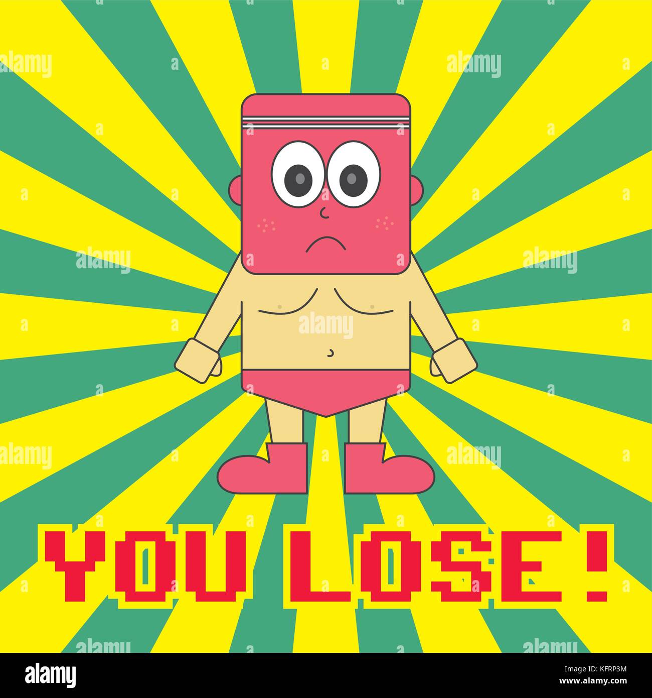 little hero cartoon character vector graphic art illustration Stock ...