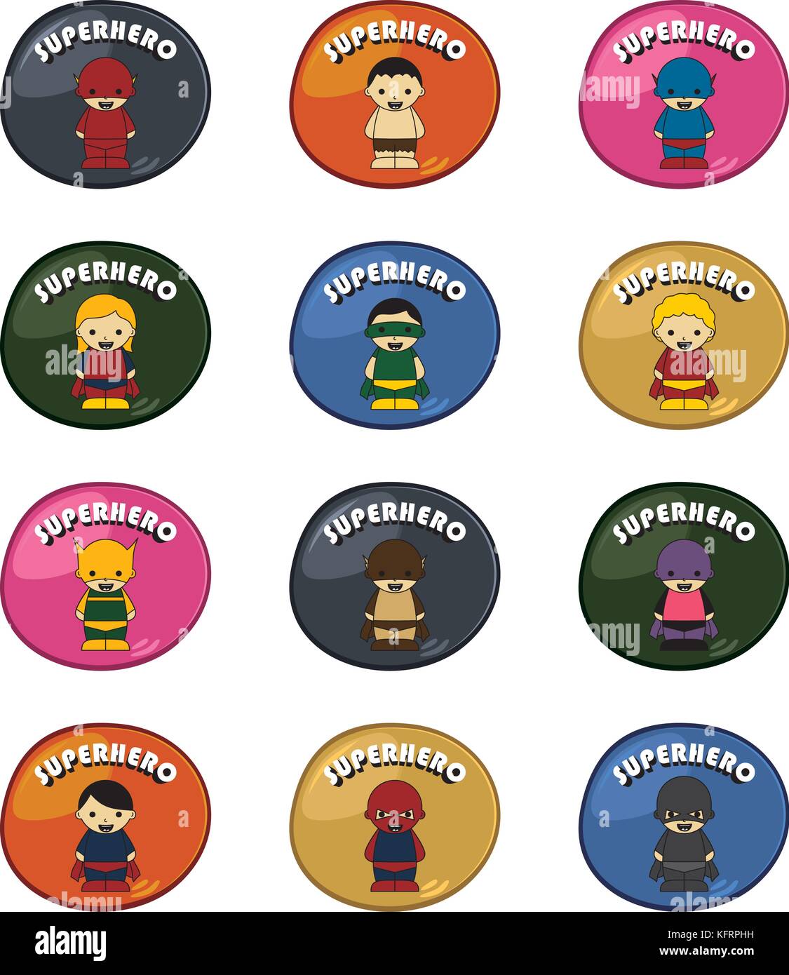 editable super hero guy cartoon vector graphic art design illustration ...