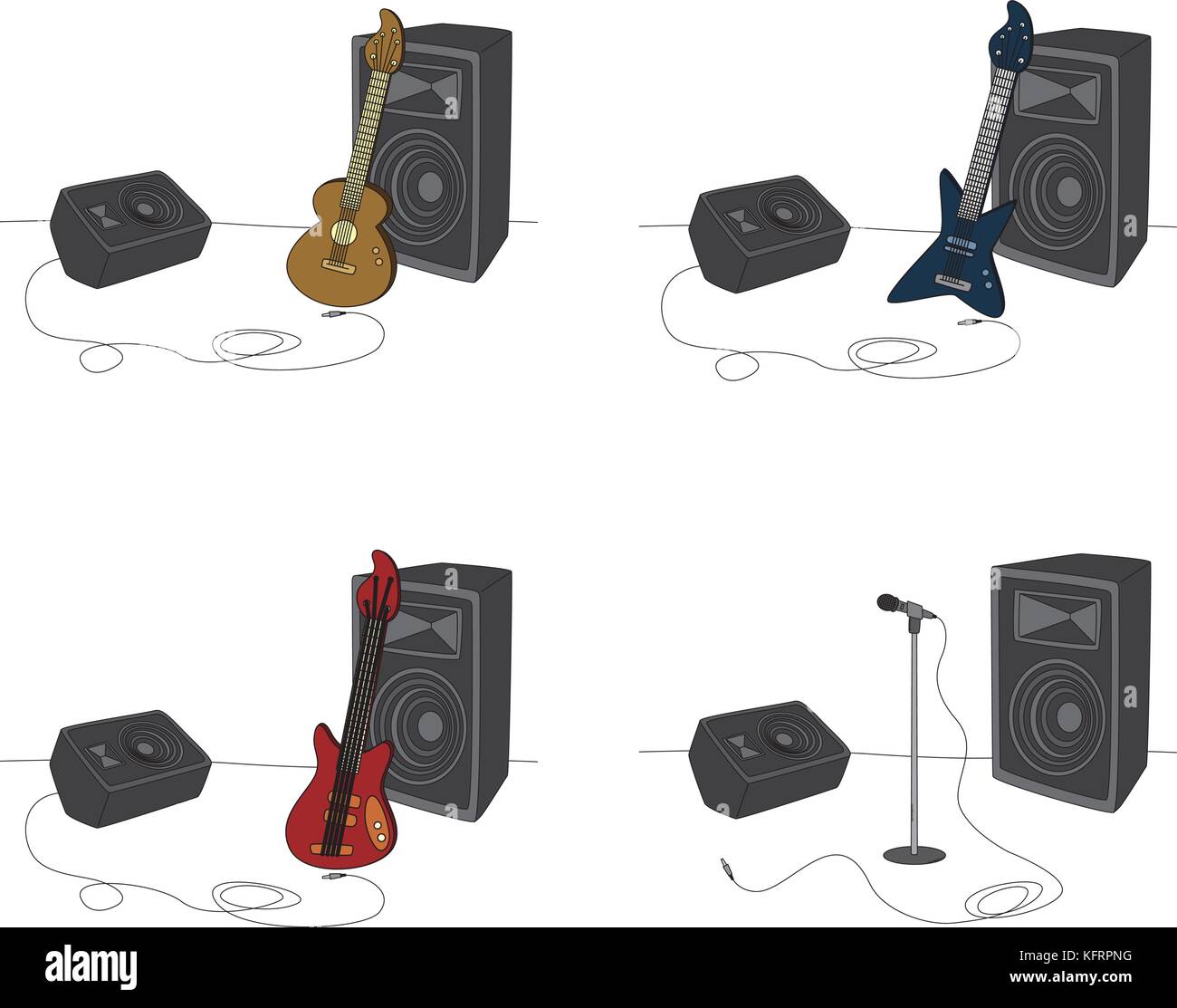 editable music theme vector graphic art design illustration Stock ...