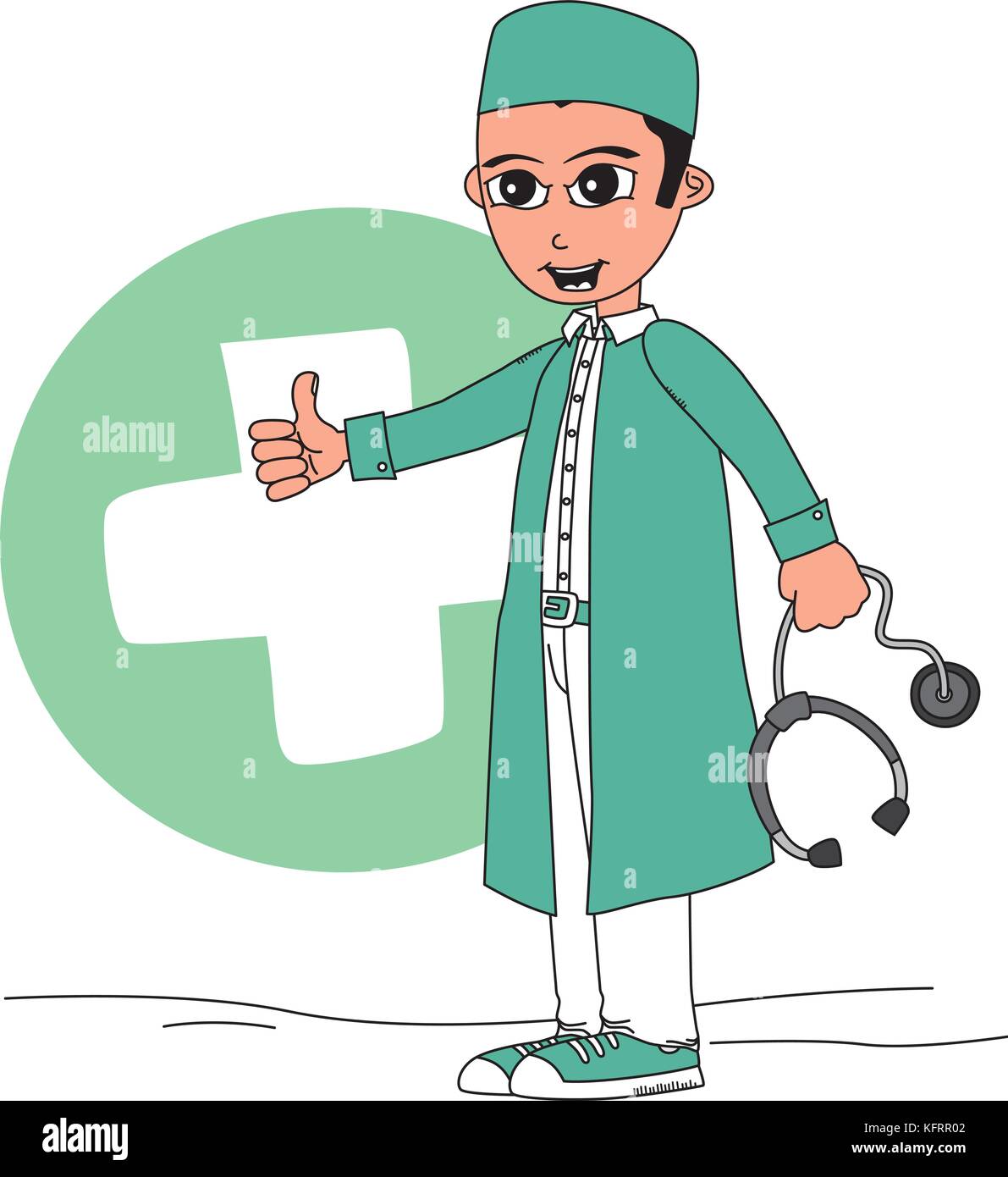 doctor cartoon character vector graphic art illustration Stock Vector ...