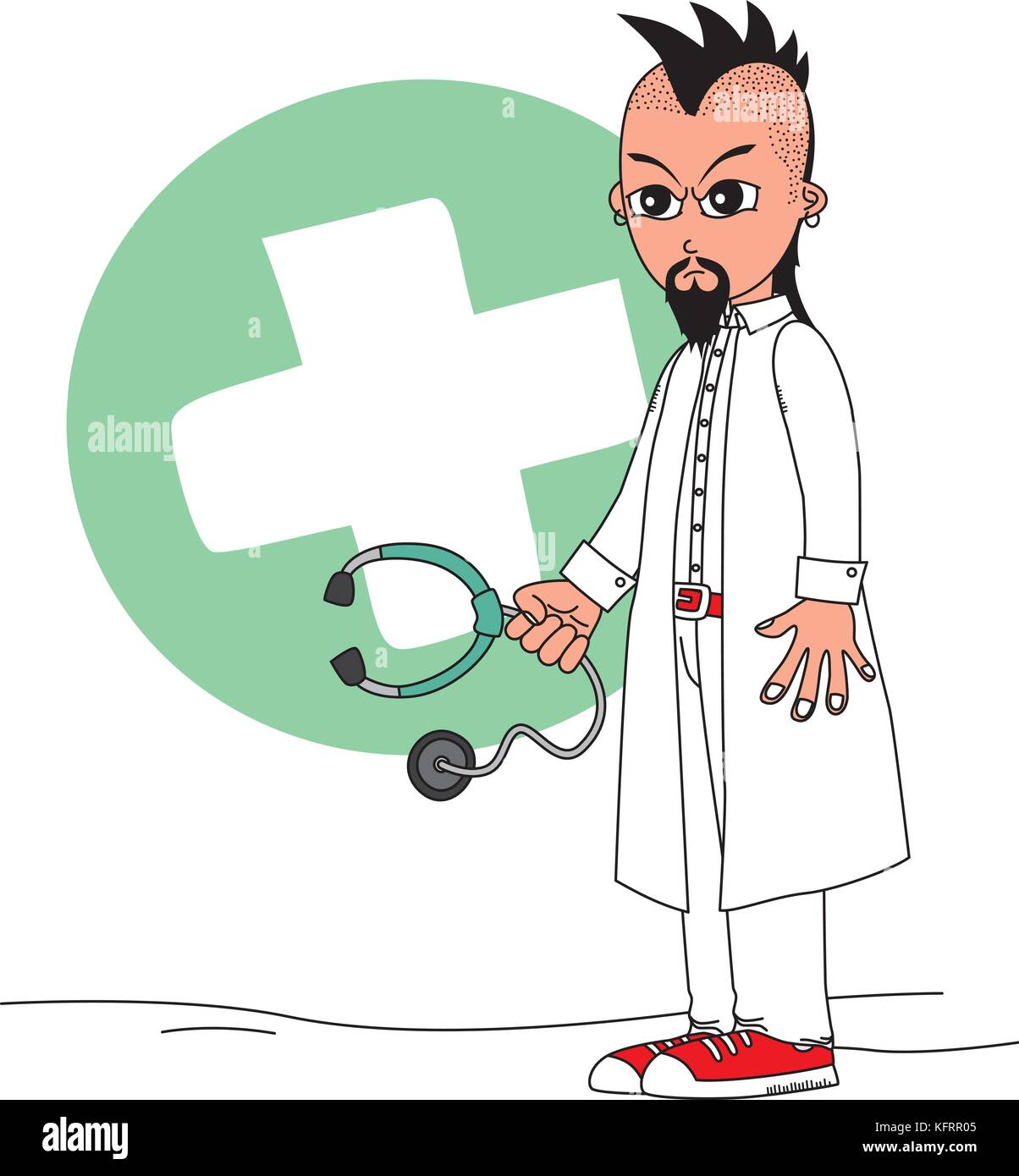 doctor cartoon character vector graphic art illustration Stock Vector ...