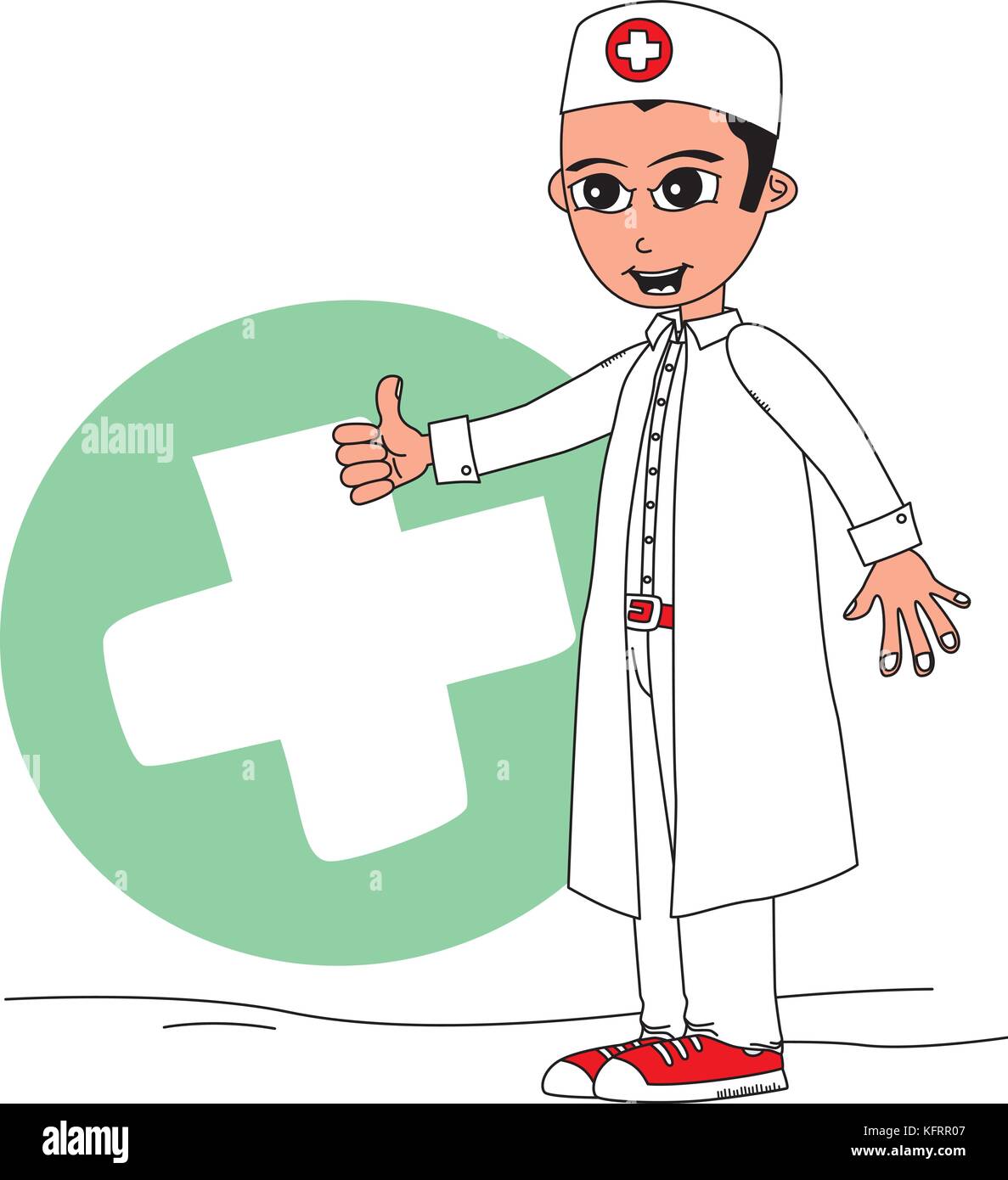 doctor cartoon character vector graphic art illustration Stock Vector ...
