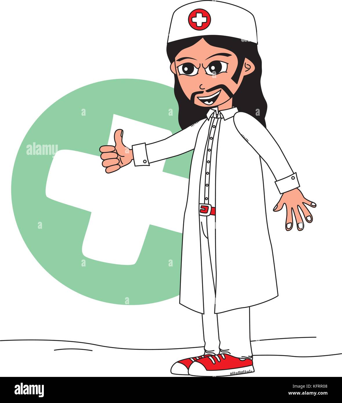 doctor cartoon character vector graphic art illustration Stock Vector ...