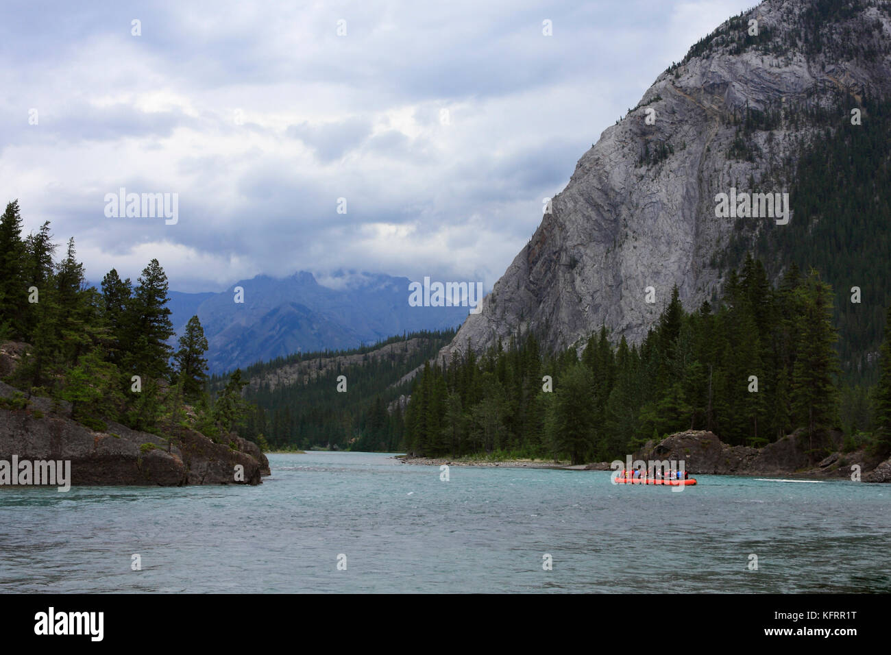 Rafting at Bow river , Banff national park, Canada Stock Photo - Alamy