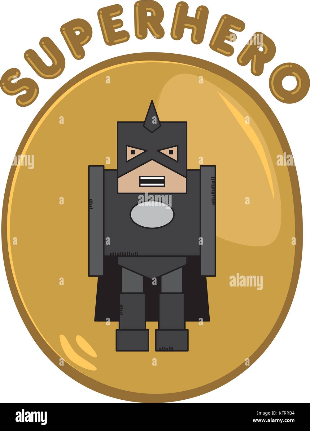 editable super cartoon hero character vector graphic art design ...