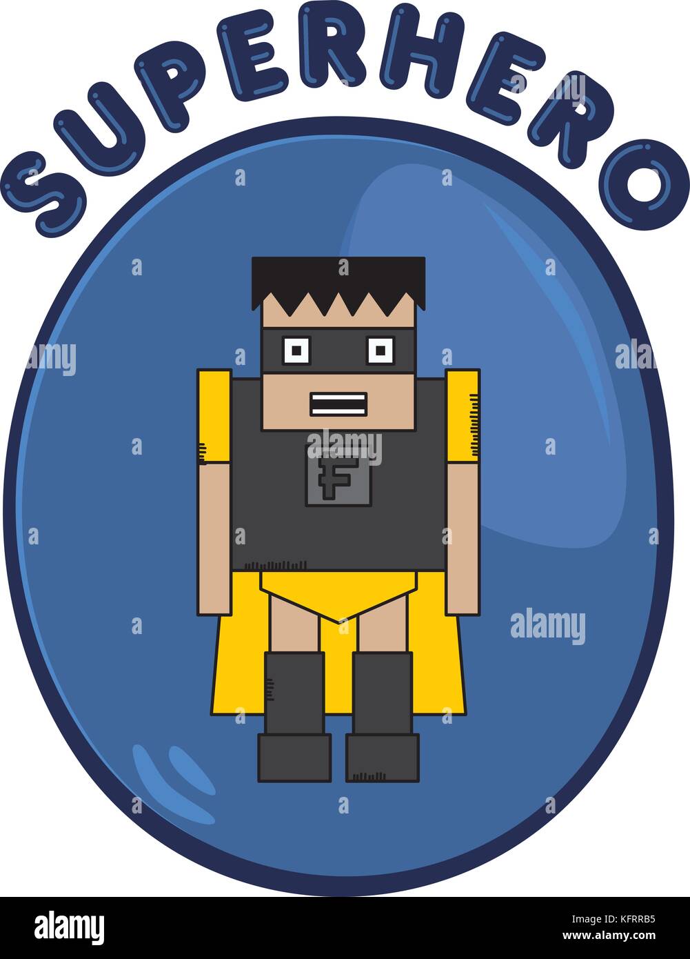 editable super cartoon hero character vector graphic art design ...
