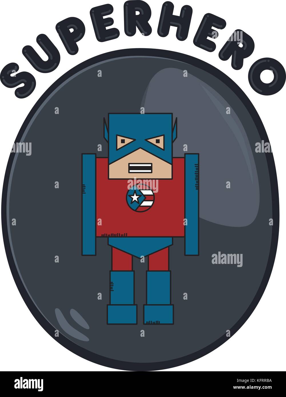 editable super cartoon hero character vector graphic art design ...