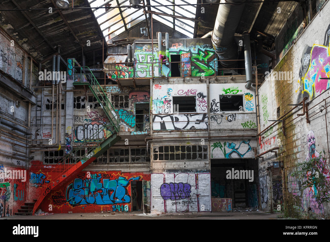 Graffiti in an old factory hi-res stock photography and images - Alamy