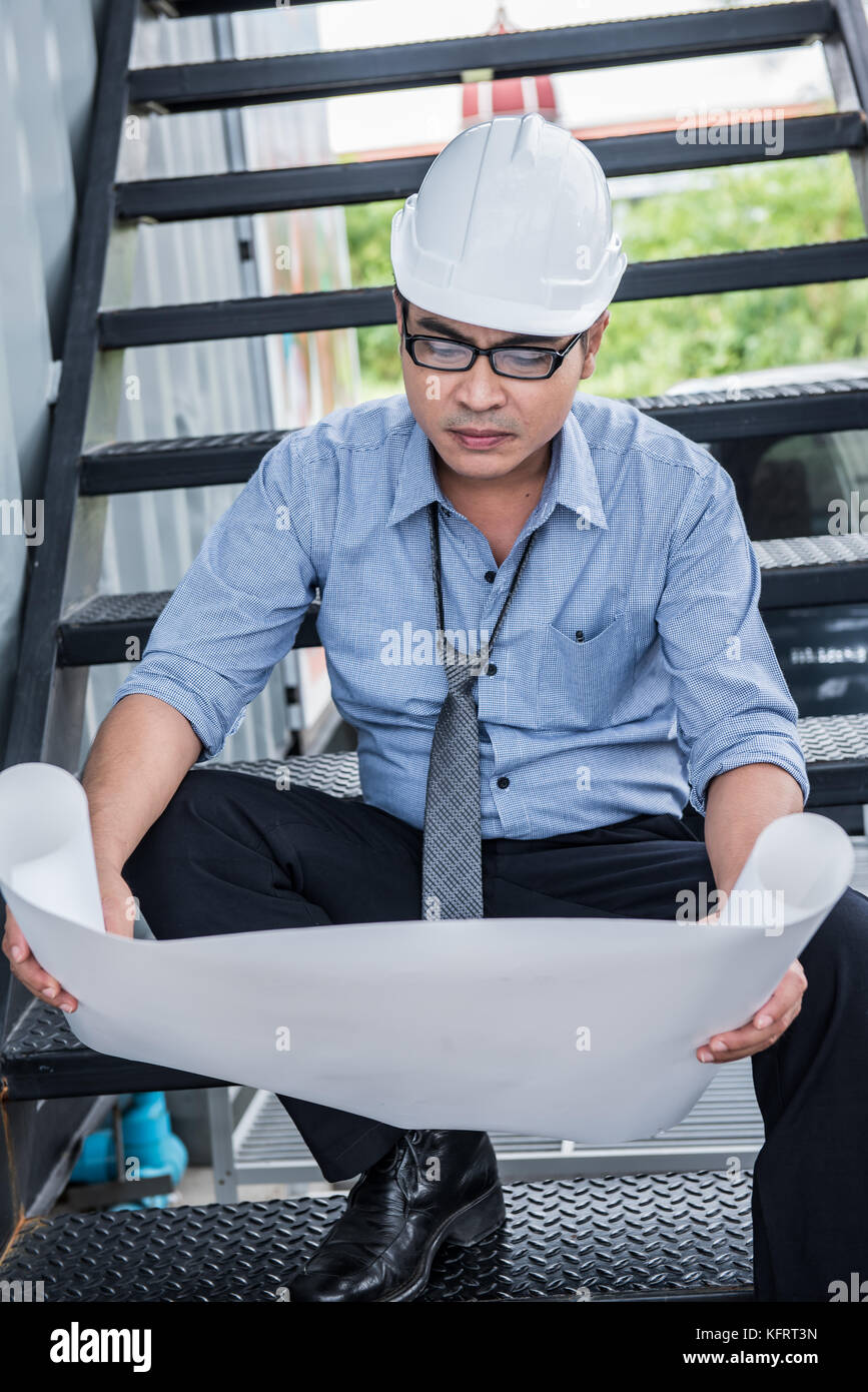 engineer tried and pressured because the construction problem Stock ...