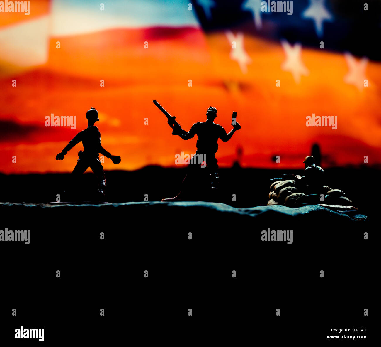 Veteran, Memorial and Independence day with American flag background ...