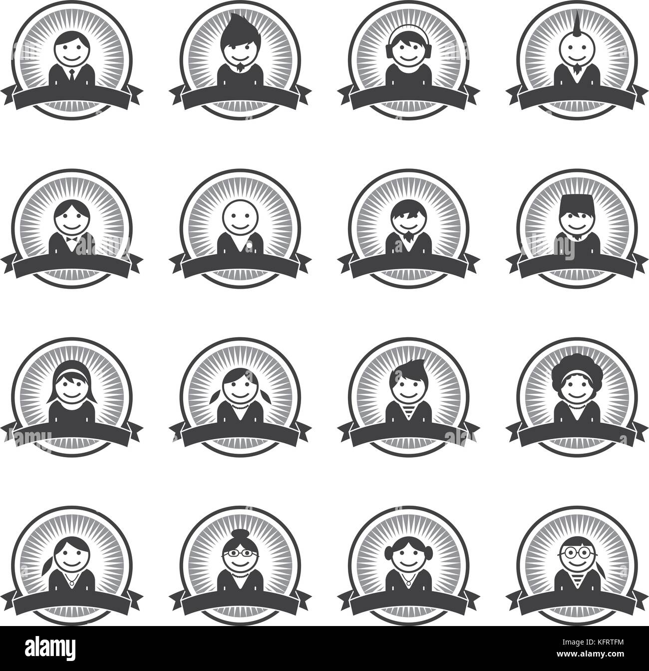 avatar portrait picture icon vector graphic art design illustration ...