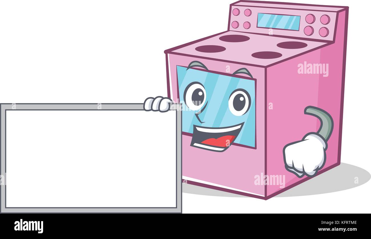 With board gas stove character cartoon Stock Vector Image & Art - Alamy