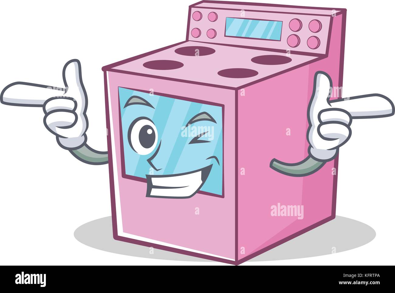 Wink gas stove character cartoon Stock Vector Image & Art - Alamy