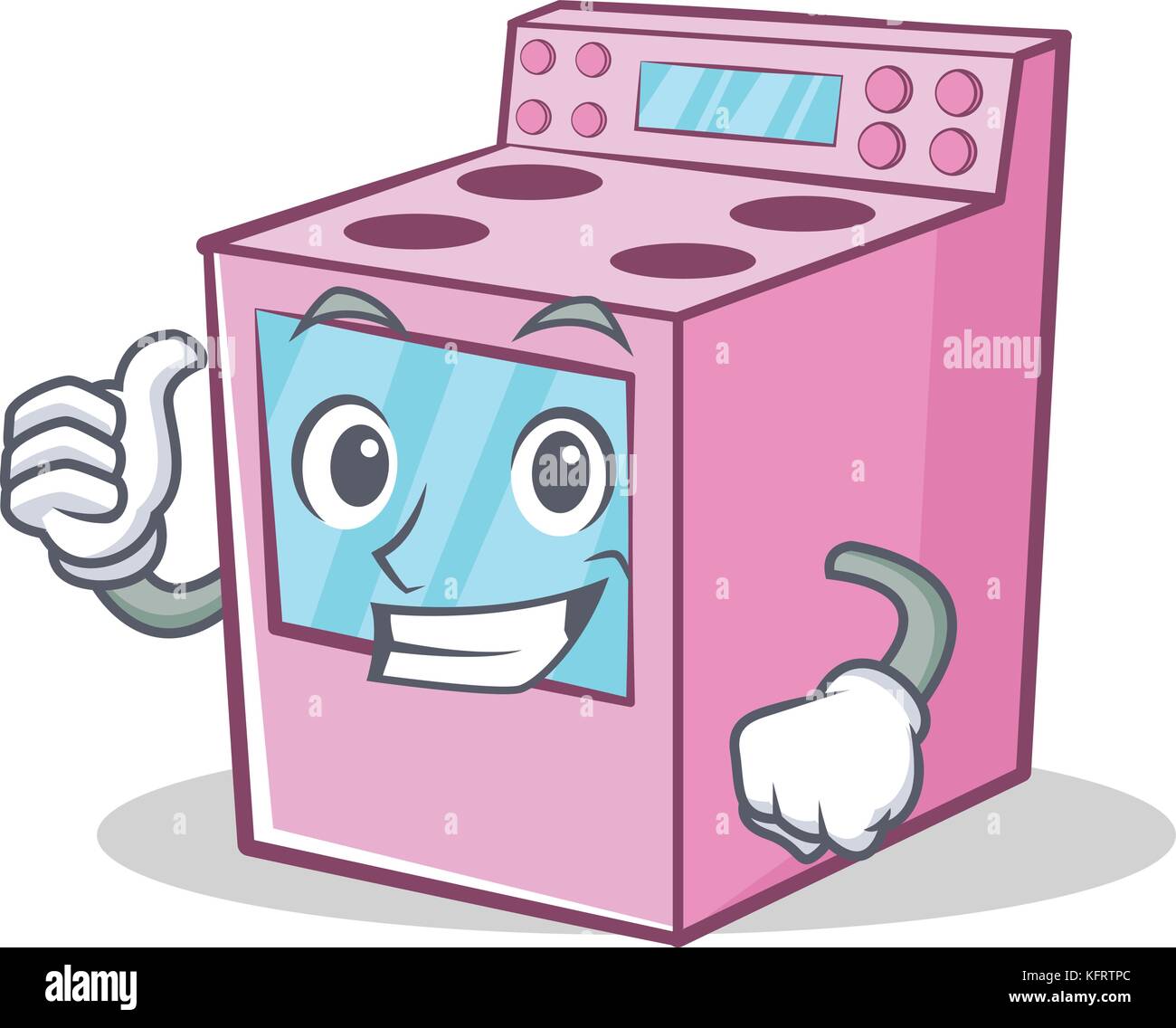 Thumbs up gas stove character cartoon Stock Vector Image & Art - Alamy