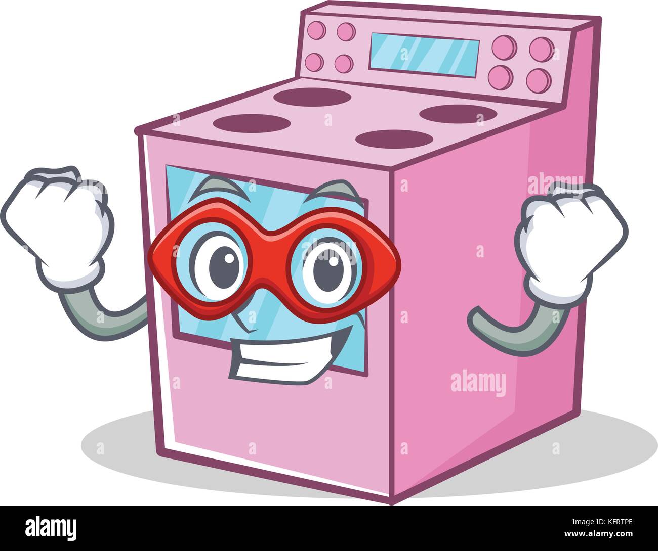 Super hero gas stove character cartoon Stock Vector Image & Art - Alamy