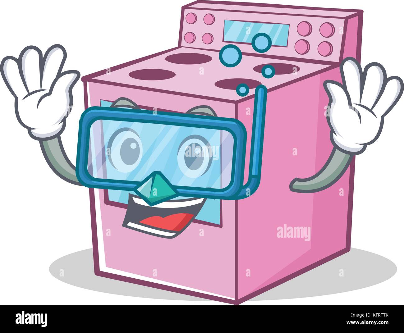 Diving gas stove character cartoon Stock Vector Image & Art - Alamy