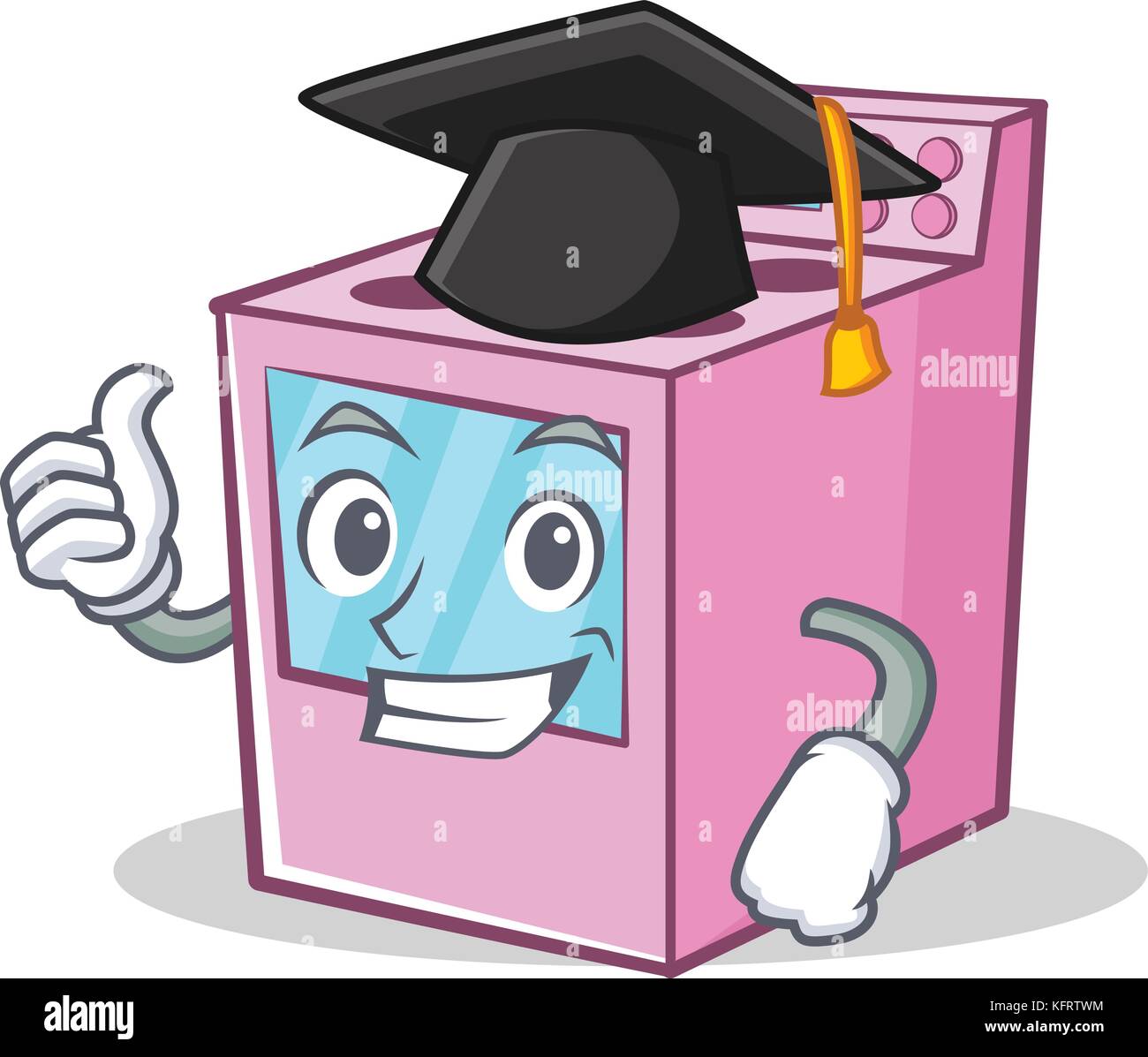 Graduation gas stove character cartoon Stock Vector Image & Art - Alamy