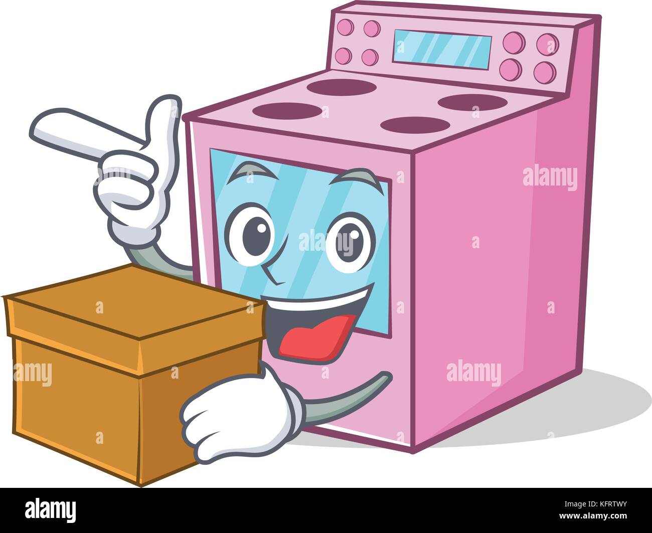 With box gas stove character cartoon Stock Vector Image & Art - Alamy