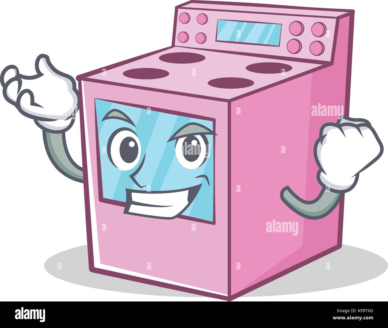 Grinning gas stove character cartoon Stock Vector Image & Art - Alamy