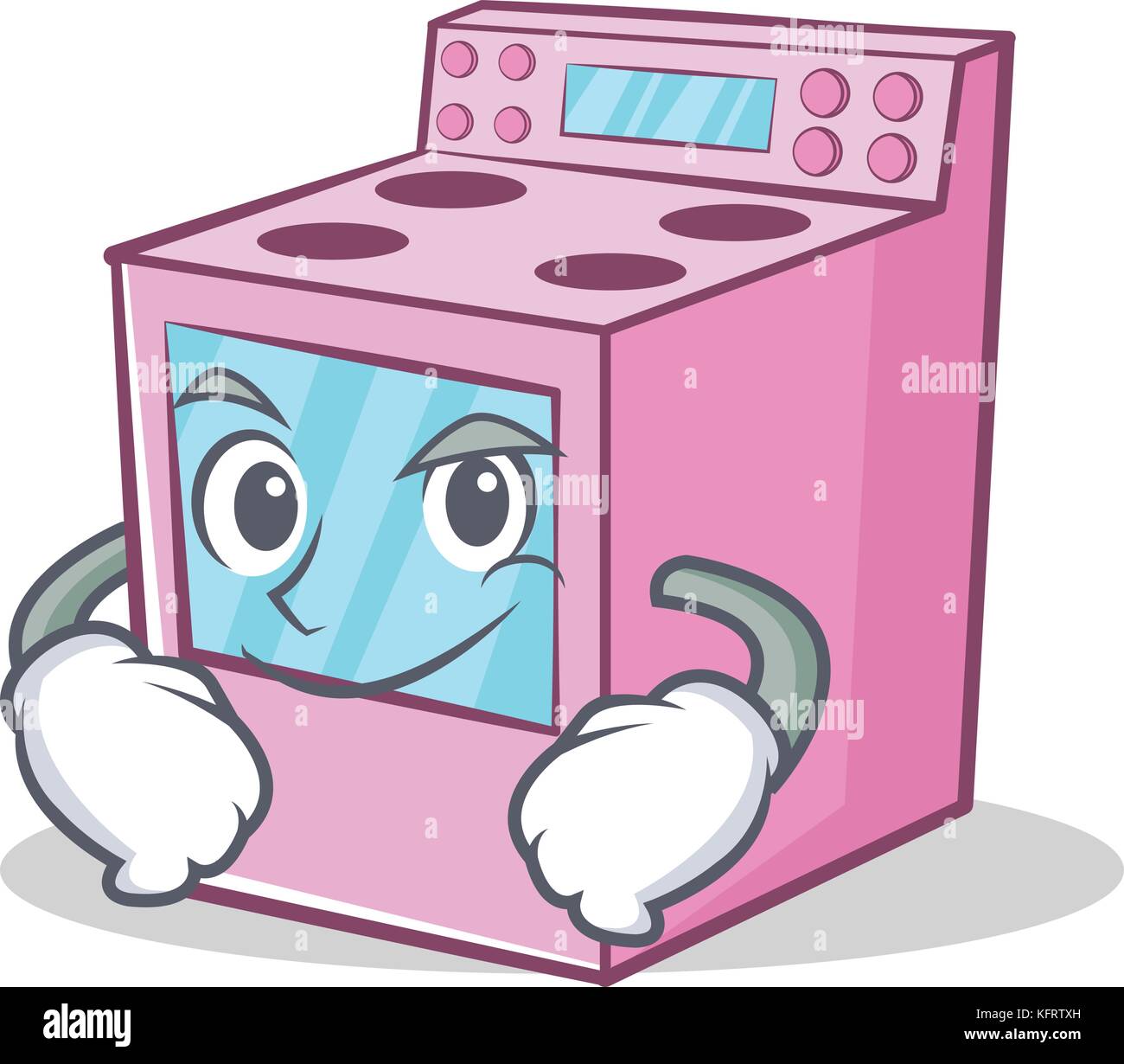 Smirking gas stove character cartoon Stock Vector Image & Art - Alamy