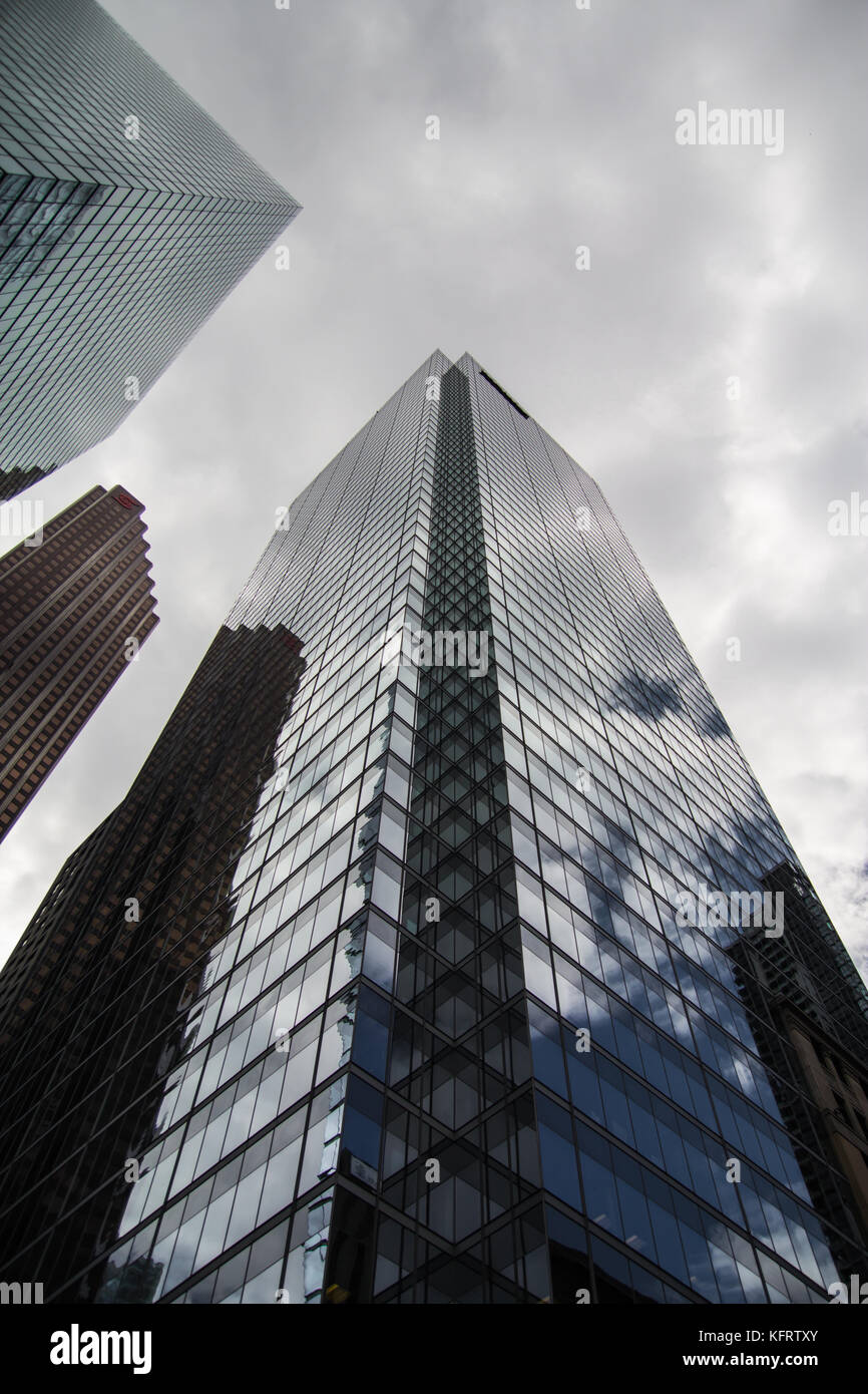 Looking up at office towers in an urban setting (downtown Toronto Stock ...