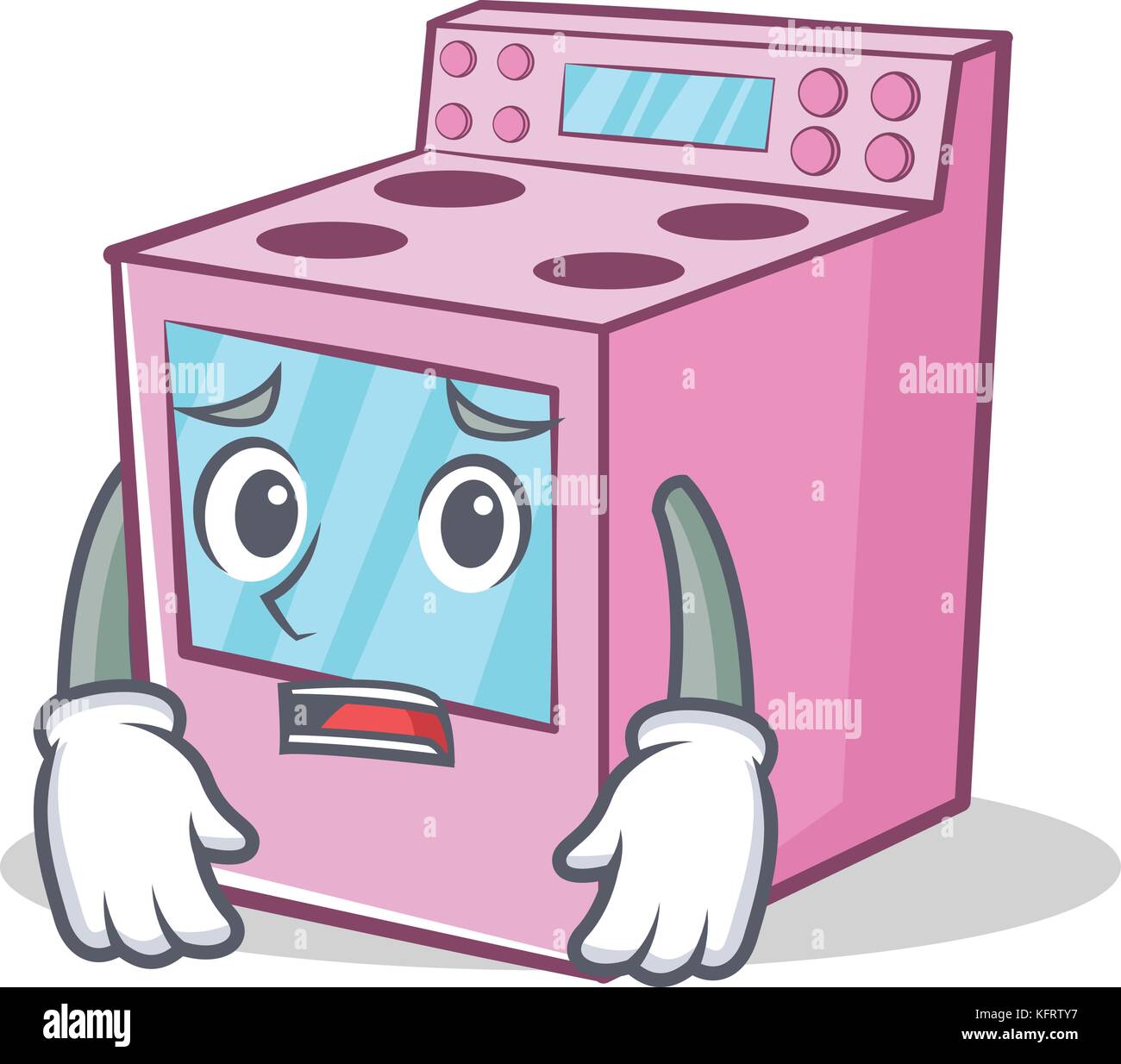 Afraid gas stove character cartoon Stock Vector Image & Art - Alamy