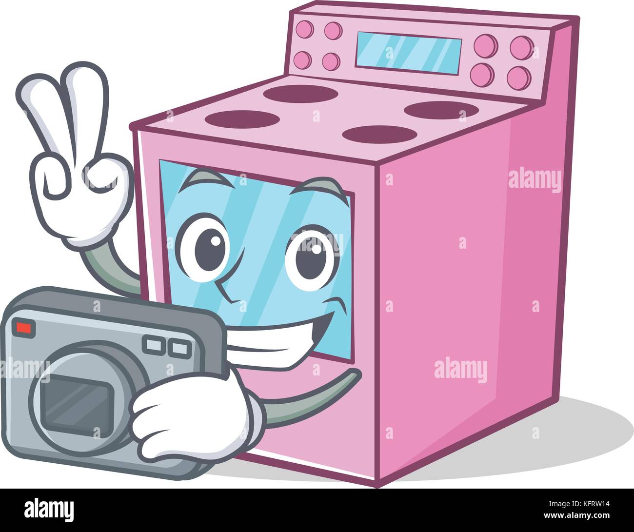Photographer gas stove character cartoon Stock Vector Image & Art - Alamy