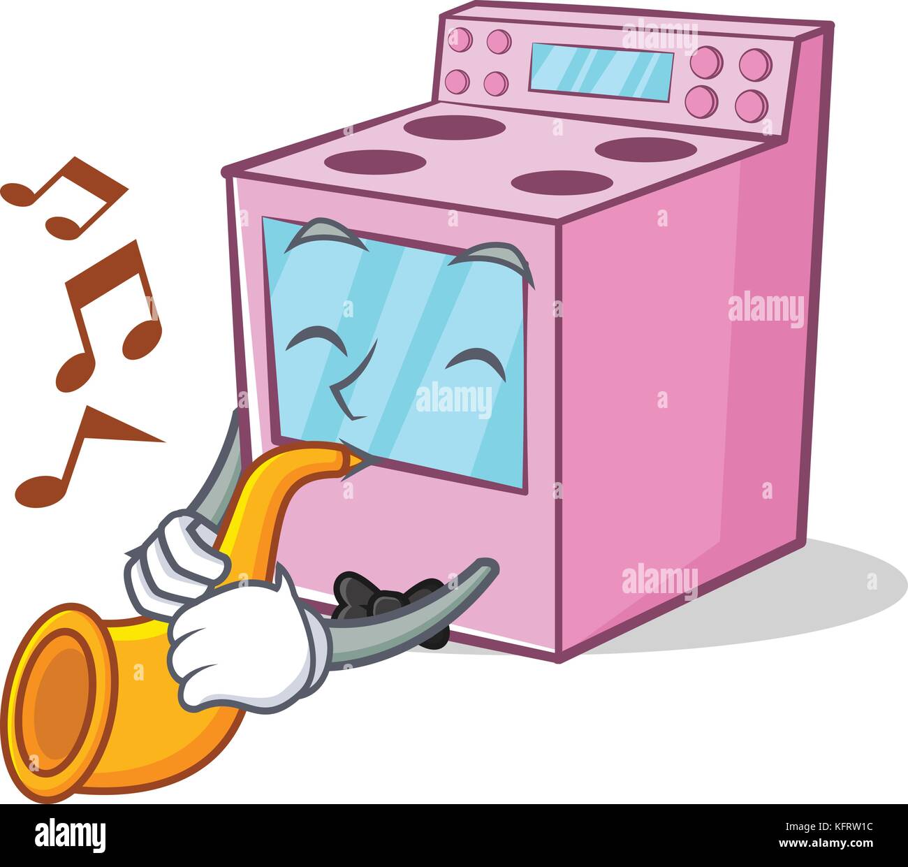 With trumpet gas stove character cartoon Stock Vector Image & Art - Alamy