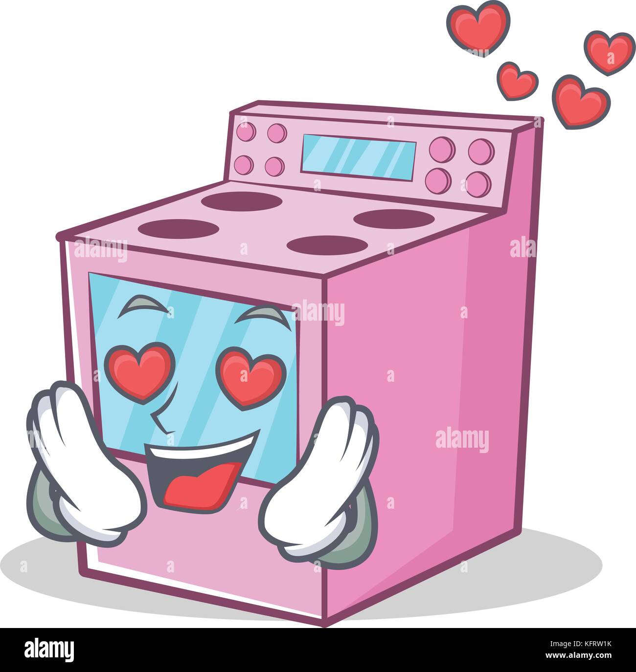 In love gas stove character cartoon Stock Vector Image & Art - Alamy