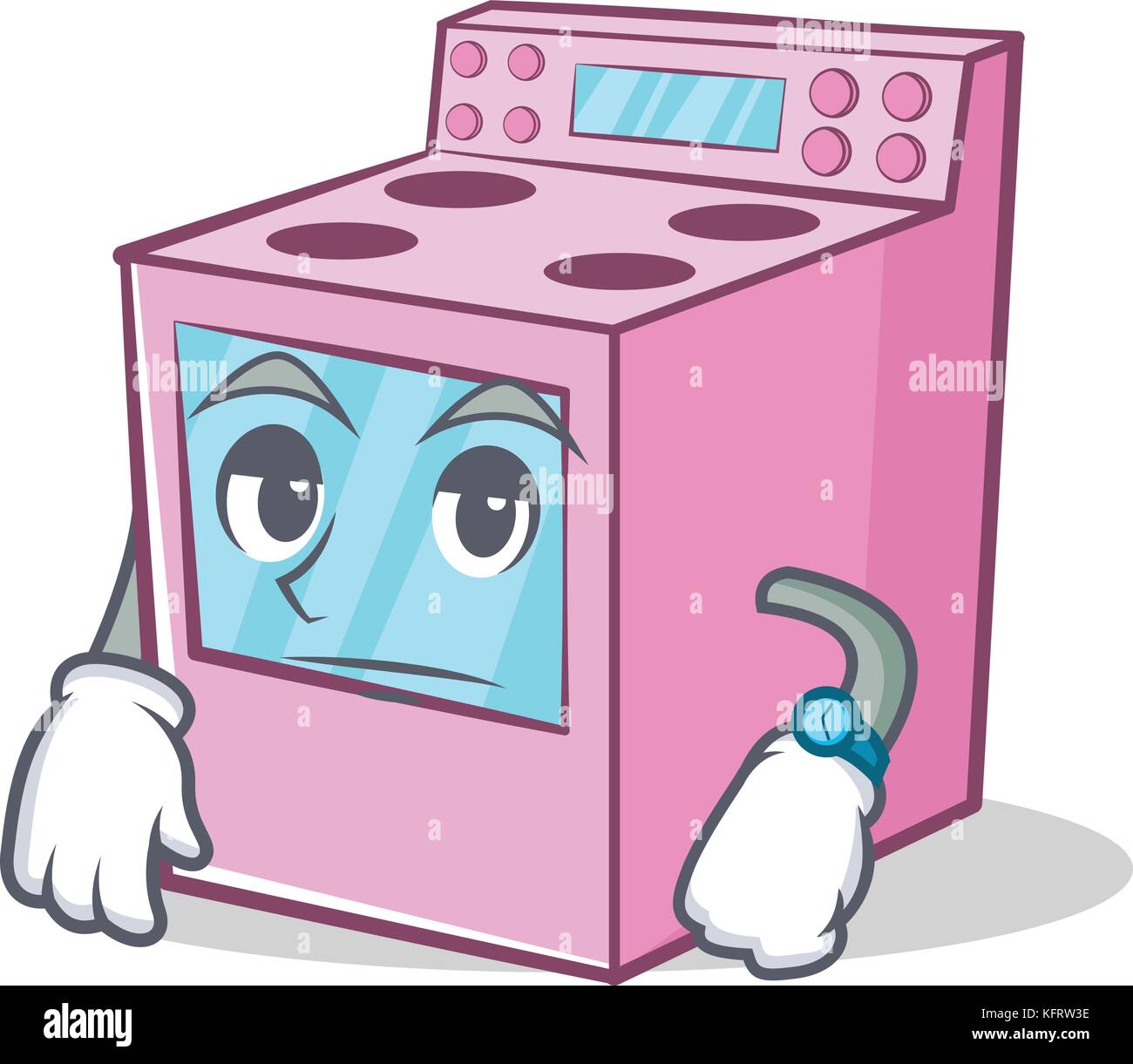 Waiting gas stove character cartoon Stock Vector Image & Art - Alamy