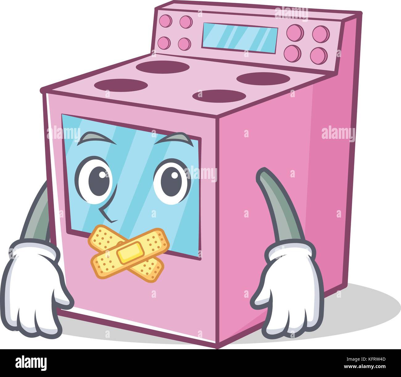 Silent gas stove character cartoon Stock Vector Image & Art - Alamy