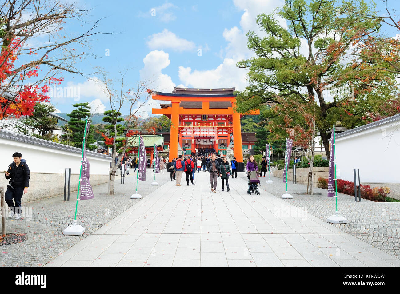 Kyoto, Japan - December 01, 2016 : tourists visit Fushimi Inari Shrine ...