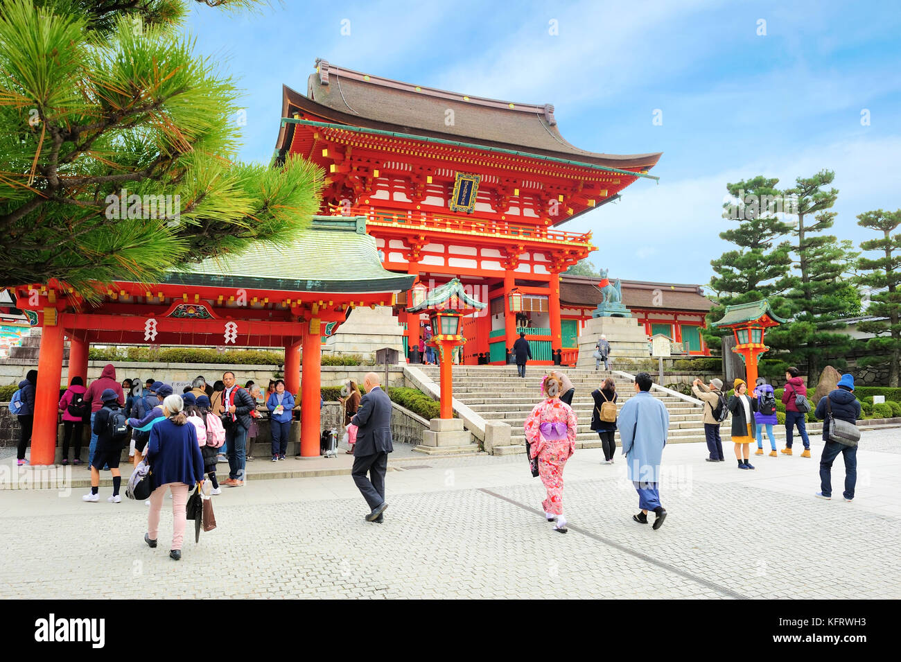 Kyoto, Japan - December 01, 2016 : tourists visit Fushimi Inari Shrine ...