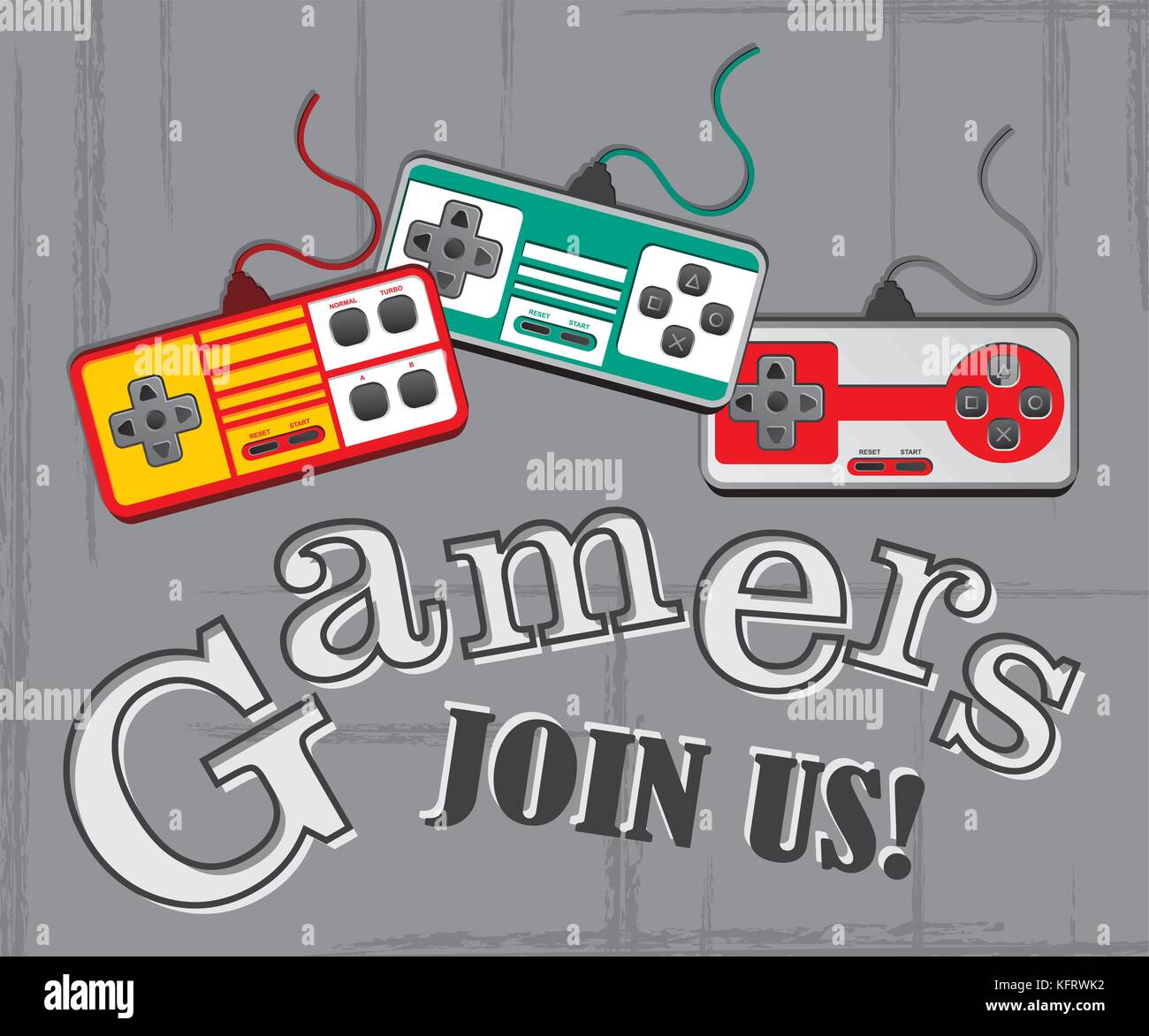 editable video game console theme vector graphic art design ...