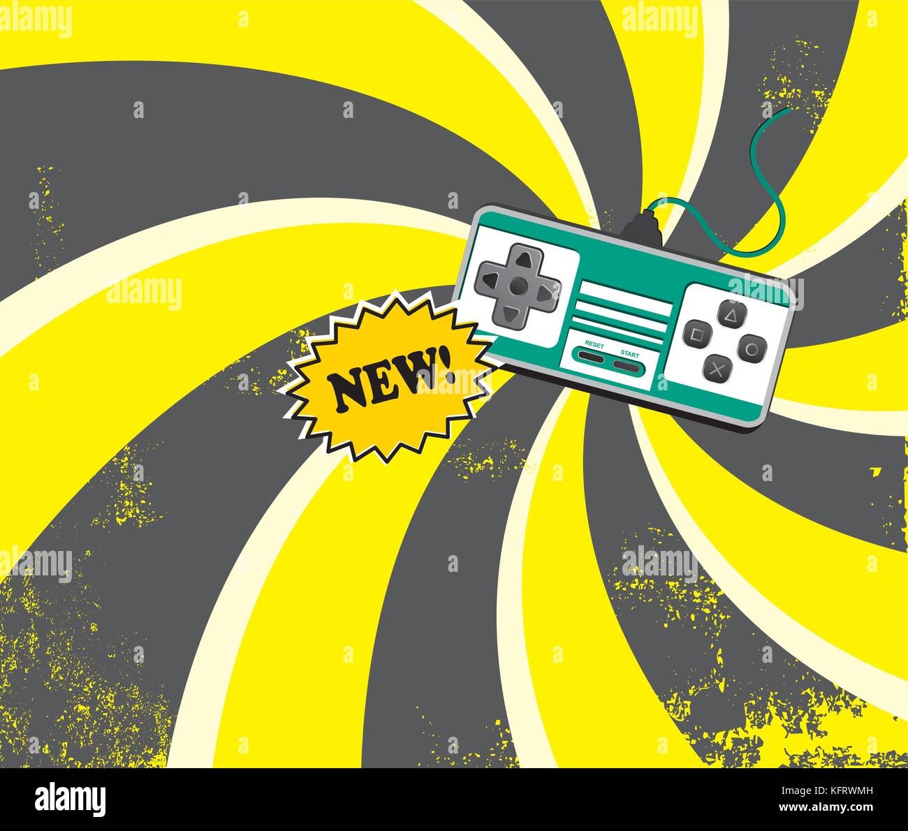 editable video game console theme vector graphic art design ...