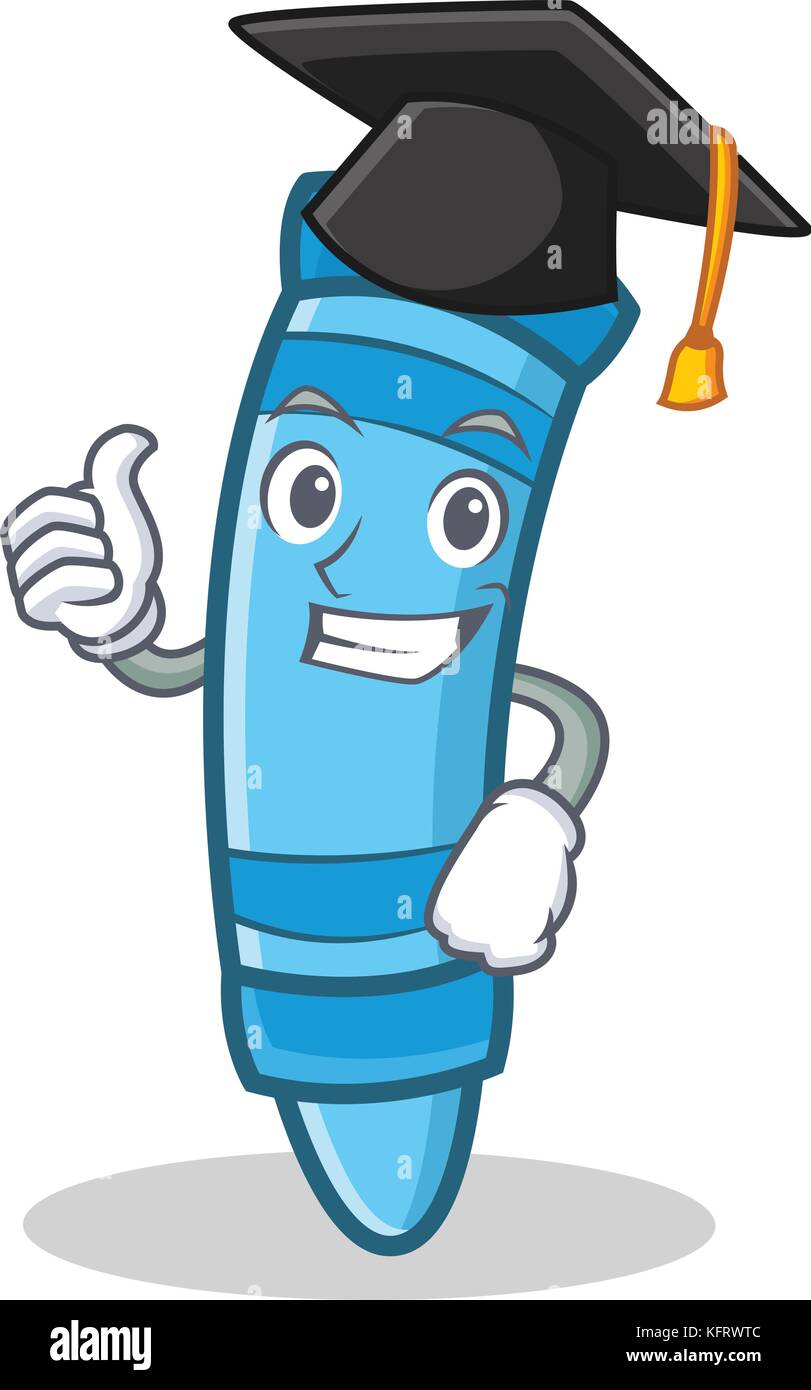 Graduation crayon character cartoon style Stock Vector Image & Art - Alamy