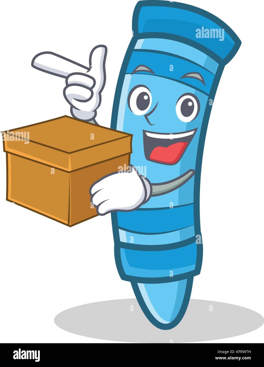 With box crayon character cartoon style Stock Vector Image & Art - Alamy